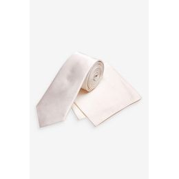 next Krawatte Hochzeitsset: Seidenkrawatte und Einstecktuch-Slim (2-St)