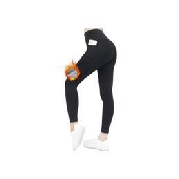 Frentree Thermoleggings Damen mit Fleece Gefütterte Thermo Leggings für Winter High Waist Strumpfhose Kuschelig Warm Elastisch Sport