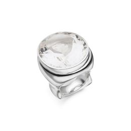 SKIELKA DESIGNSCHMUCK Silberring Bergkristall Ring "Heavy" 32x26 mm (Sterling Silber 925) (1-tlg)