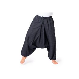 PANASIAM Pumphose Aladinhose Lini Haremshose aus 100% Baumwolle grob gewebt Pumphose für Damen bequeme Freizeithose Pluderhose