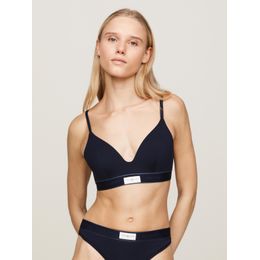 Tommy Hilfiger Bügelloser BH, schmale Träger, Logo-Bund, für Damen, blau, S