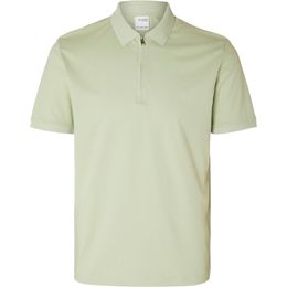Selected Poloshirt, Reißverschluss-Detail, für Herren, grün, M