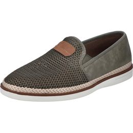 Rieker Slipper, Mesh, Flechtumrandung, für Herren, grün, 42