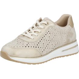 Remonte® Sneaker, Häkeloptik, Schnürung, für Damen, beige, 40