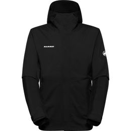 Mammut Funktionsjacke "Alto Hardshell Hooded", Stehkragen, Kapuze, für Herren, schwarz, L