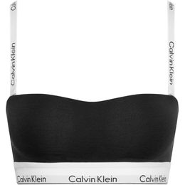 Calvin Klein Bustier, schmale Träger, Logoschriftzug, für Damen, schwarz, L