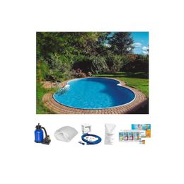 Clear Pool Achtformpool Premium Mallorca (Set), inkl. umfangreichem Zubehör BxLxH: 300x470x120 cm, weiß