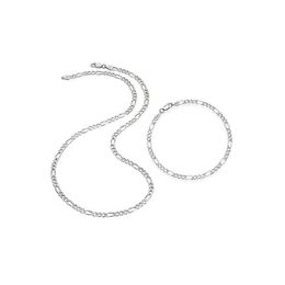 Firetti Schmuckset Multipack Schmuck Geschenk Silber 925 Halskette Armkette Figarokette (Set, 2-tlg), silberfarben