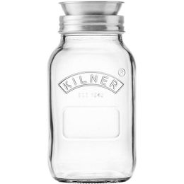 Kilner Spiralschneider (Kilner-Glas mit Spiraliser-Aufsatz), 1 Liter, weiß