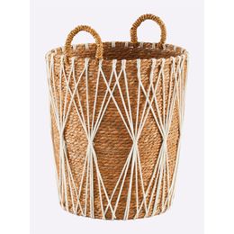 Wäschekorb HEINE HOME Wäschesammler Gr. H: 44 cm, beige (natur) Wäschekörbe und Wäschetruhen