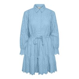 Minikleid Y.A.S "YASHOLI LS BELT DRESS S. NOOS" Gr. S (36), N-Gr, blau (clear sky) Damen Kleider Freizeitkleider