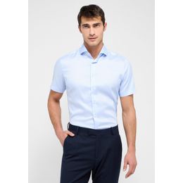 Kurzarmhemd Eterna "SLIM FIT" Gr. 44, Normalgrößen, blau (hellblau) Herren Hemden Kurzarm