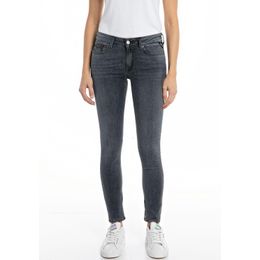 5-Pocket-Jeans Replay "NEW LUZ" Gr. 30, Länge 30, grau (dark grey 919) Damen Jeans Röhrenjeans