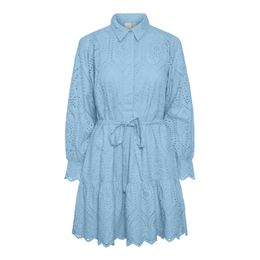 Minikleid Y.A.S "YASHOLI LS BELT DRESS S. NOOS" Gr. M (38), N-Gr, blau (clear sky) Damen Kleider Freizeitkleider