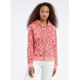 Ragwear Sweatjacke ROSEMERIE SUMMER GOTS mit Reißverschluss und praktischer Kapuze, rosa