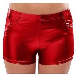 buttinette Lack-Hotpants, rot