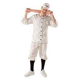 buttinette Baseball Kostüm für Herren, beige/schwarz