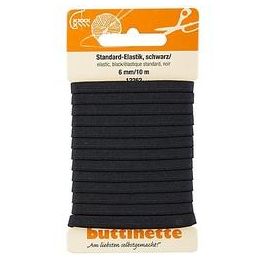 buttinette Gummiband "Standard-Elastik", schwarz, Breite: 6 mm, Länge: 10 m