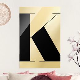 Glasbild Antiqua Letter K
