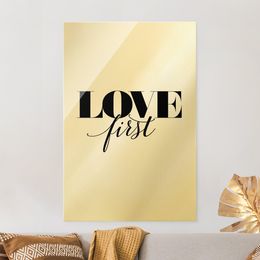 Glasbild Love first