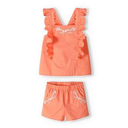MINOTI Set M&auml;dchen Gr&ouml;&szlig;e 80/86 orange / wei&szlig;