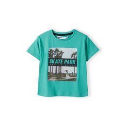MINOTI Shirt Jungen Gr&ouml;&szlig;e 134/140 t&uuml;rkis / gr&uuml;n