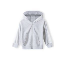 MINOTI Sweatjacke M&auml;dchen Gr&ouml;&szlig;e 92/96 grau / wei&szlig;