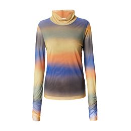 MUNTHE Shirt 'LENEA' Damen Gr&ouml;&szlig;e L blau / gelb / orange / schwarz
