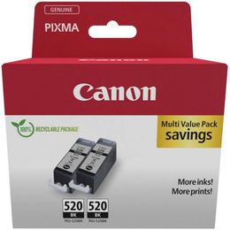 Canon 2 Druckerpatronen Tinte PGI-520 BK black