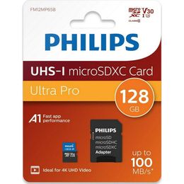 Philips Micro SDXC Karte 128GB Speicherkarte Ultra Pro UHS-I U3 V30 A1 Speicherkarte