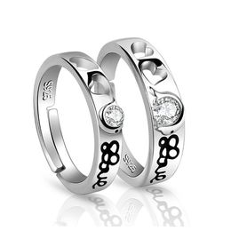 AquaBreeze Partnerring 2 Stück Partnerring 925 Sterling Silber Ring (1-tlg.