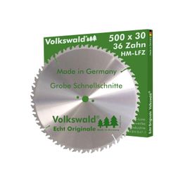 Volkswald Kreissägeblatt Volkswald ® HM-Sägeblatt LFZ 500 x 30 mm Z= 36 Kreissägeblatt Hartholz