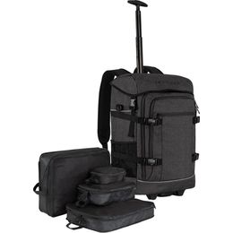 Normani Reisetasche Rucksack-Trolley Handgepäck mit Kleidertaschen