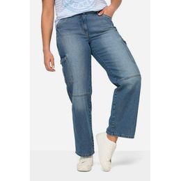 Angel of Style Regular-fit-Jeans Cargojeans Straight Fit bleached Cargotaschen