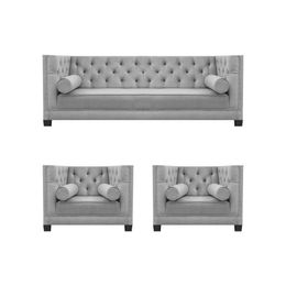 JVmoebel Wohnzimmer-Set Moderne Designer Sofagarnitur 3tlg Couch Sofa Polster Set Luxus