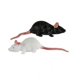 Horror-Shop Dekoobjekt Dehnbare Ratte als Spielzeug 11 cm