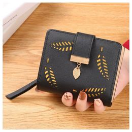 SOTOR Brieftasche Kurzes Blatt Bifold Wallet Trendy Coin Purse Kartenetui (Mini-Portemonnaie für Frauen mit Bargeld-/Ausweis-/Kreditkartenfach)