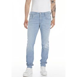 Slim-fit-Jeans Replay "ANBASS HYPERFLEX BIO" Gr. 36, Länge 34, blau (light blue 66g) Herren Jeans Slim Fit