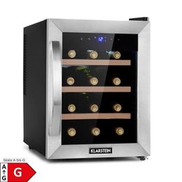 Klarstein Reserva 12 Uno Weink&uuml;hlschrank 12 Flaschen 31 Liter Edelstahl