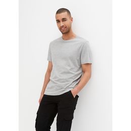 bonprix T-Shirt (3er Pack), grau, 100% Baumwolle