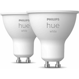 Philips Hue White GU10 Doppelpack LED Lampe Warmweiß