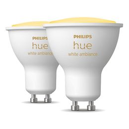 Philips Hue White Ambiance GU10 Doppelpack LED Lampe Warmweiß bis Kaltweiß