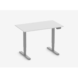 Höhenverstellbarer PRIMUS Schreibtisch - 120x70 - Grau / Lichtgrau - 7 Jahre Garantie - 125 kg Traglast