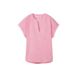 Tom Tailor Damen Bluse mit Struktur, rosa, Uni, Gr. 34