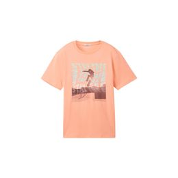 Tom Tailor Jungen T-Shirt mit Print, rot, Print, Gr. 152