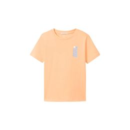 Tom Tailor Jungen T-Shirt mit Special Print, orange, Print, Gr. 104/110