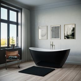 Duravit DuraBerk freistehende Badewanne Schwarz aus Acryl - Größe wählbar