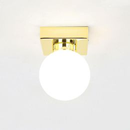 Licht-Erlebnisse - Badlampe Wand Decke in Weiß Gold star - Gold