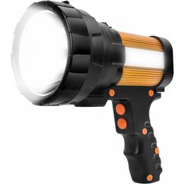 RHAFAYRE Wiederaufladbare LED-Taschenlampe, Camping-Scheinwerfer, ultraleistungsfähig, 15000 Lumen, 10000 mAh, leistungsstark, tragbar, IPX4,