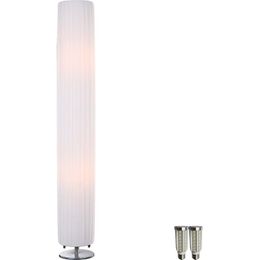 etc-shop - Steh Leuchte Beleuchtung Textil weiß Stand Lampe 2x E27 Strahler im Set inklusive led Leuchtmittel